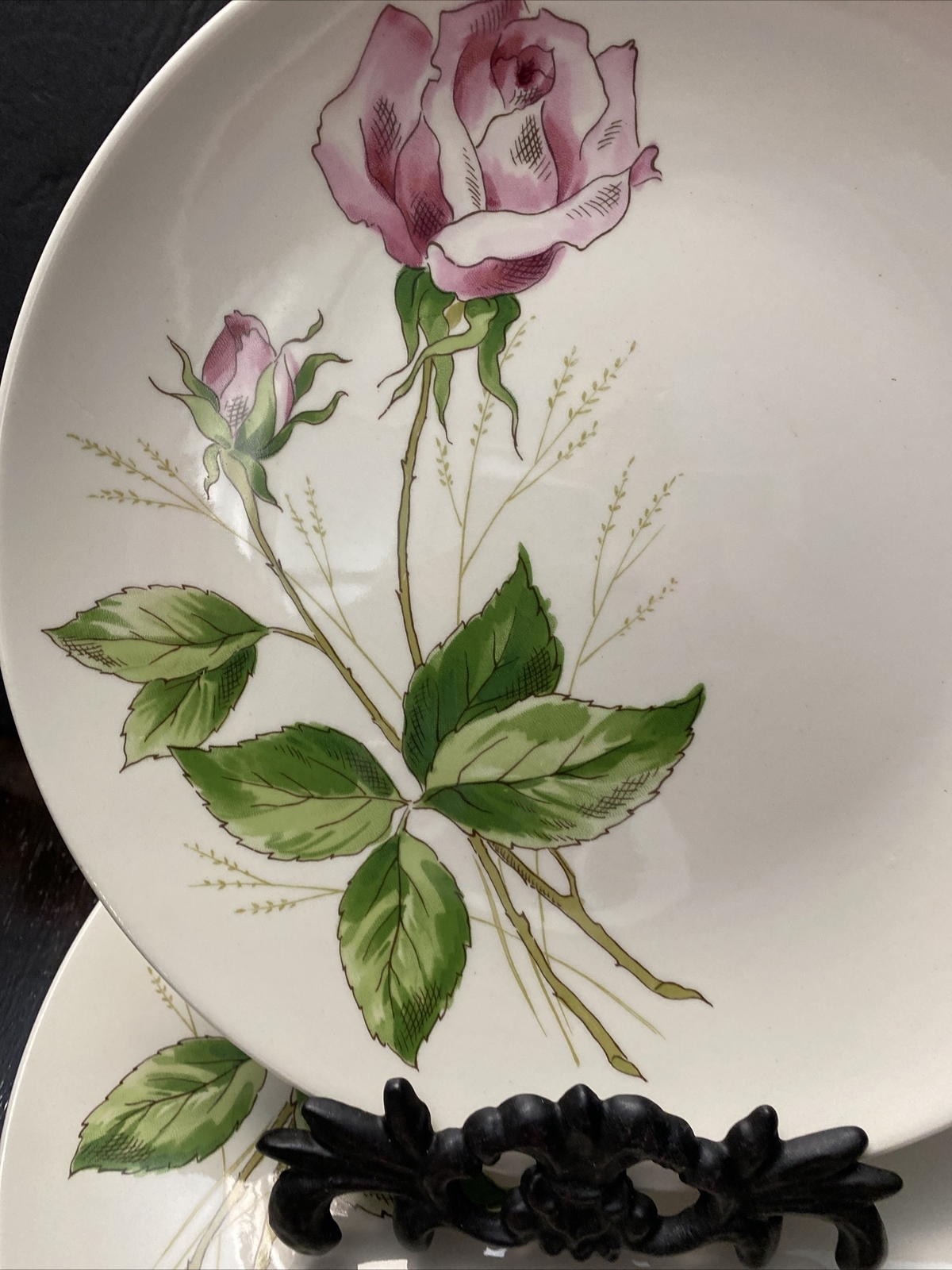 Vintage 4 EDWIN Knowles Tea Rose Dinner Plates 10.25”USA | eBay