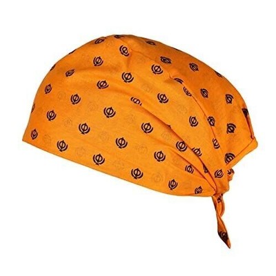 BISMAADH Unisex Sikh Religious Khanda Skull Patka Cap Beanie Head Wrap ...