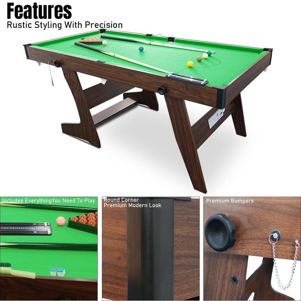 HLC 6FT Folding Pool Table Snooker Table Set Billiard Table with All accessories | eBay UK