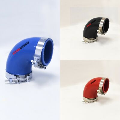 90 Degree 3-Ply Silicone Elbow Coupler Intercooler Air Intake + T-Bolt ...