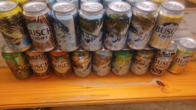16 Limited Edition Busch/Busch Light Empty Beer Cans Corn, Fall, Fish ...