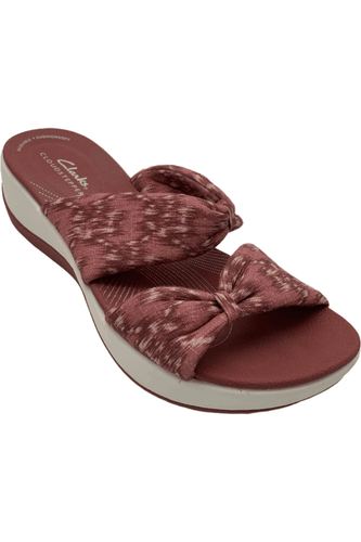 Clarks Cloudsteppers Jersey Slide Sandals Arla Coast Rose Interest | eBay