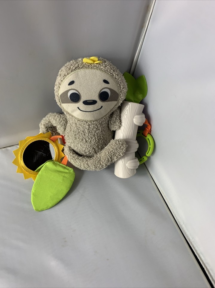 Fisher Price Slow Much Fun Sloth Plush Baby Stroller Sensory Activity ...