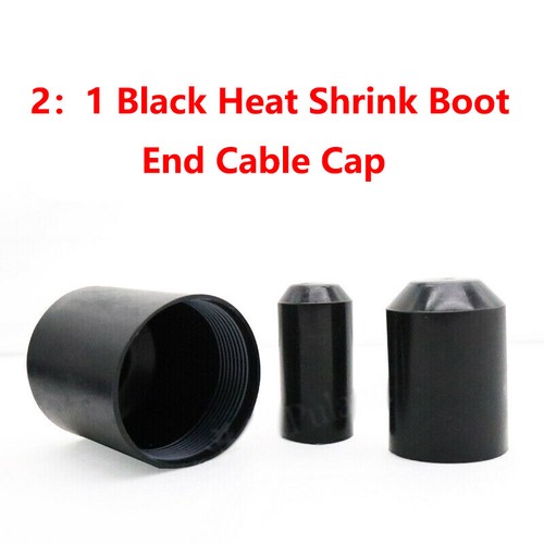 Black Ø13-130 2:1 Heat Shrink Boot End Cable Cap Adhesive Glue Lined ...