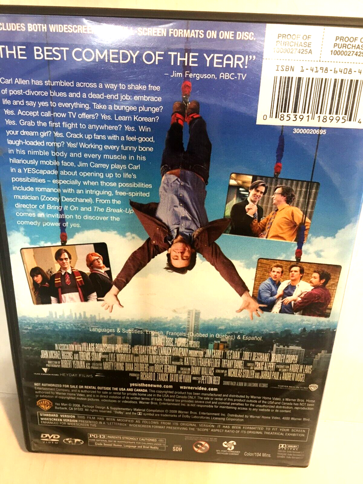 YES MAN DVD / Jim Carrey / Ships free Same Day with Tracking | eBay
