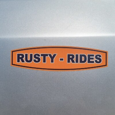 Rusty Rides Ratlook Retro Vinyl Sticker Decal For Car Van Bumper Window ...