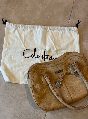 Cole Haan Tan Leather Satchel Handbag. Excellent condition, flannel ...