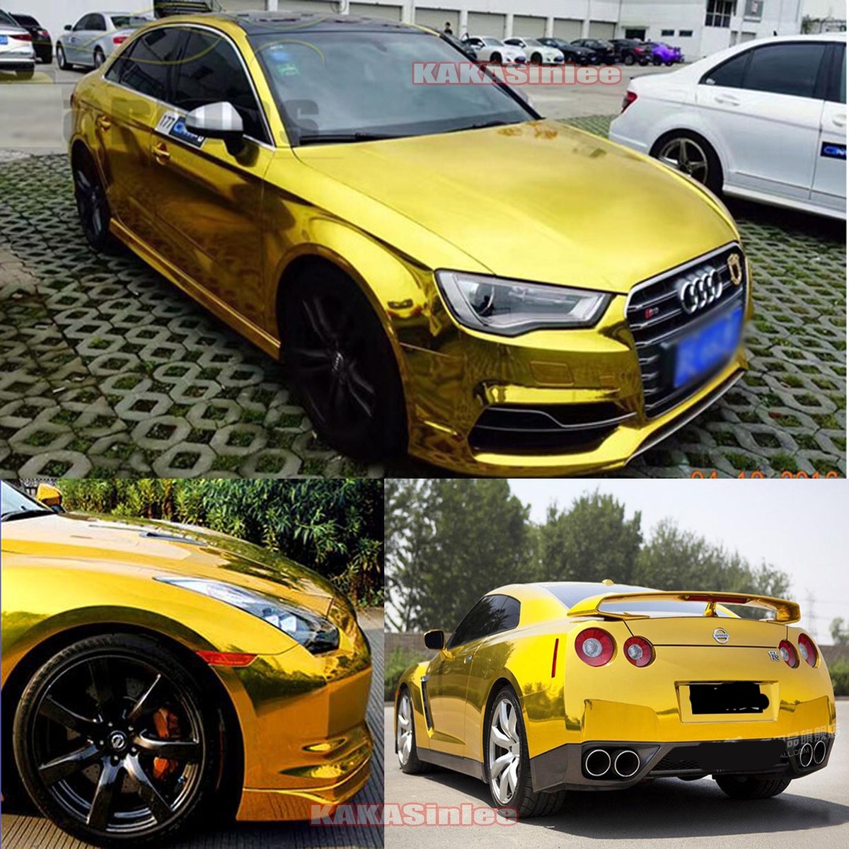 Gold And Chrome Car