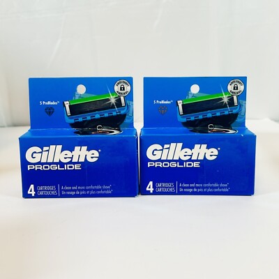 Gillette Proglide Razor Blade Refills - 4 x 2 (8 Cartridges ...