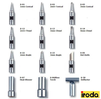 Pro Iroda Soldering TIP S- Angle Chisel Conical Spares Solderpro 50 ...