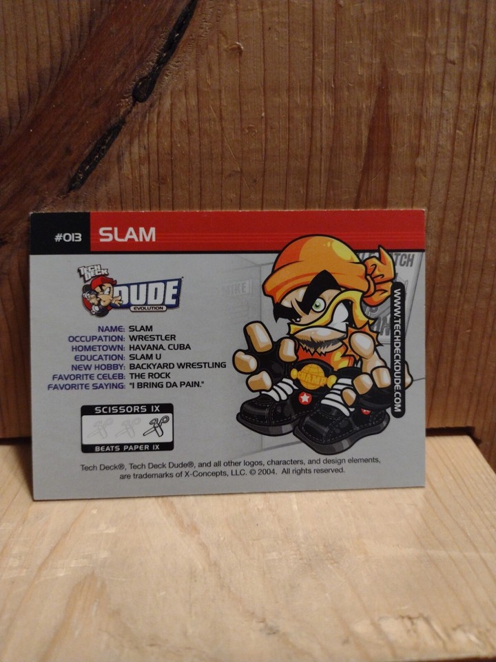 2004 TECH DECK DUDE CARD #013 SLAM. CS1 | eBay
