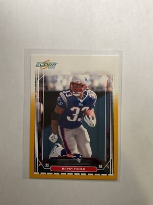 2006 Score Gold New England Patriots Football Card #169 Kevin Faulk ...
