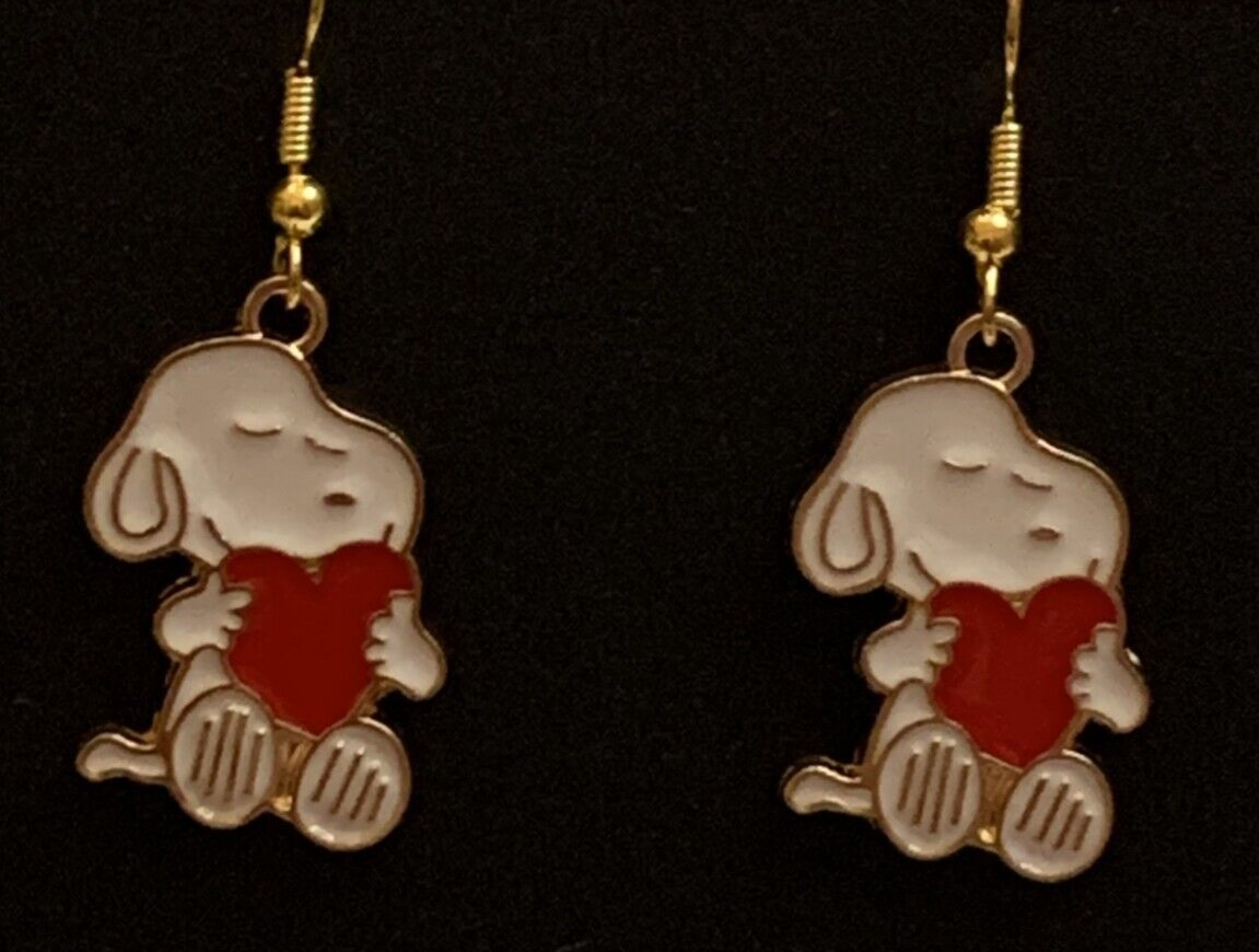 Snoopy Earrings, Gift Idea, Peanuts Earrings, Snoopy, Cute Earrings ...
