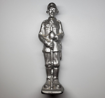 WW2 WWII Original German soldier statue figure Wehrmacht metal uniform ...