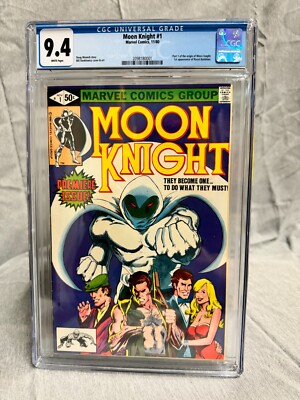Moon Knight 1 (CGC 9.4) 1st app. Raoul Bushman Origin part 1 1980 ...