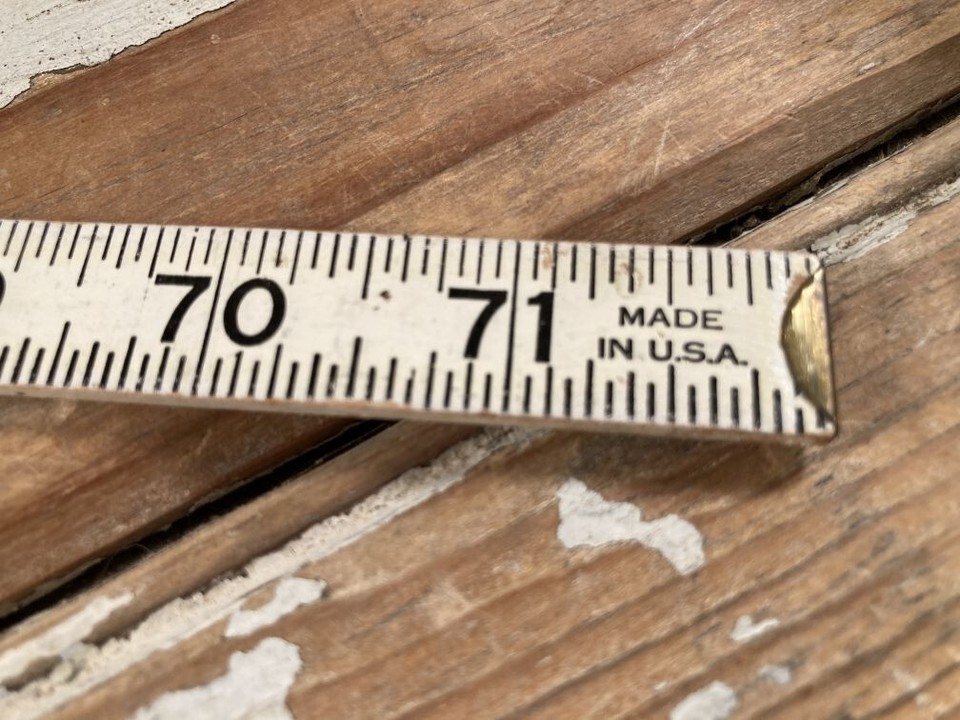 Vintage Lufkin Folding Rule No. 460 6-Ft Ruler Wood Metal Double Sided ...