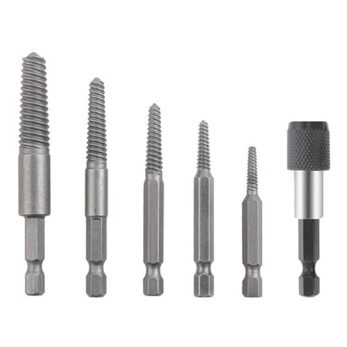 Precision 6Pcs Hex Screw Extractors Set Extract Broken or Stripped ...
