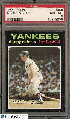 1971 Topps #358 Danny Carter New York Yankees PSA 8 NM-MT | eBay