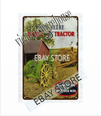 1940 farm ranch MODEL D TRACTOR metal tin sign garage collectible | eBay