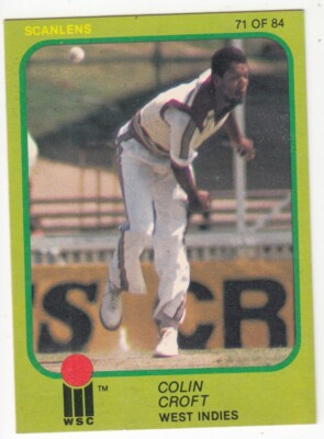 COLIN CROFT 1981 Scanlens Cricket Card #71 WEST INDIES | eBay