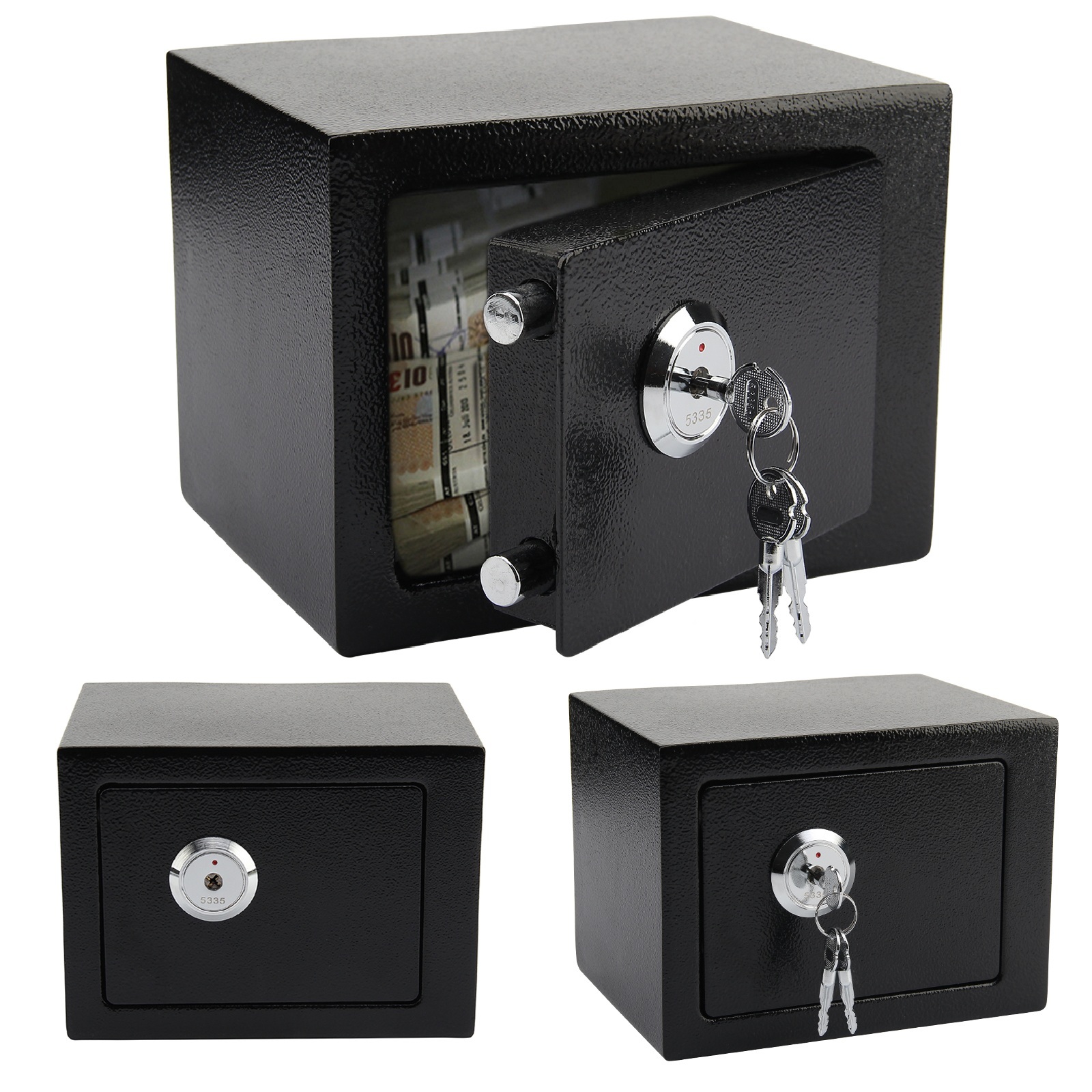 4.6L SOLID STEEL SAFE HEAVY DUTY FIREPROOF HOME OFFICE MONEY CASH ...