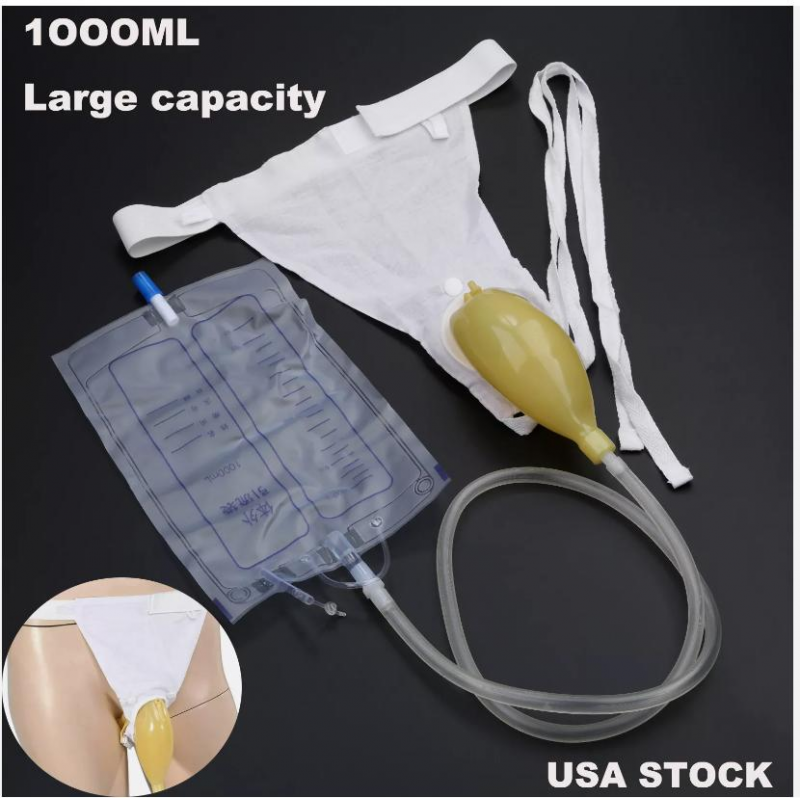 1000ml Men Male Portable Wearable Urinal Urine Bag Collector Toilet ...