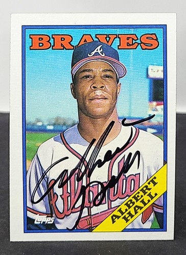 ALBERT HALL Signed Autographed 1988 Topps Baseball Card #213 Atlanta ...