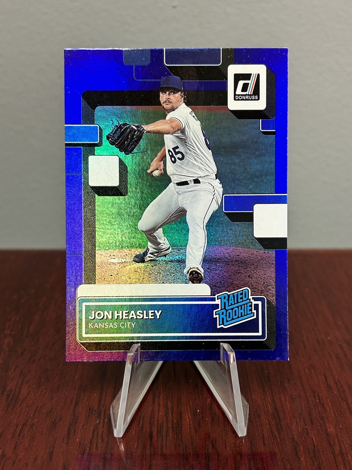 2022 Donruss Blue Foil Parallel Rookie John Heasley #65 Kansas City ...