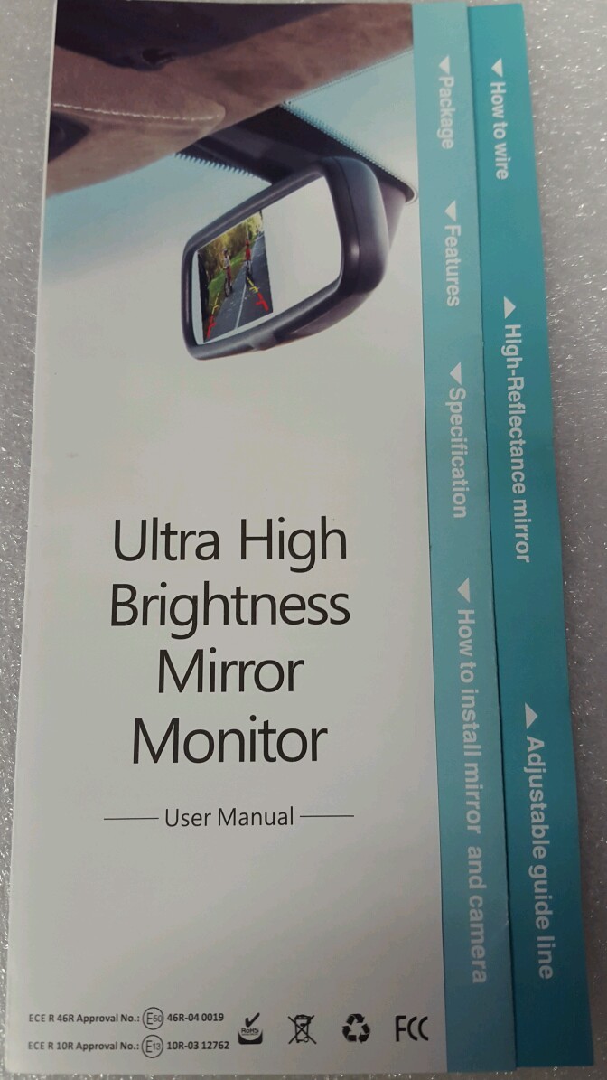 FOR VW AMAROK REVERSE CAMERA & REPLACEMENT MIRROR 4.3""AUTOBRIGHTNESS ...