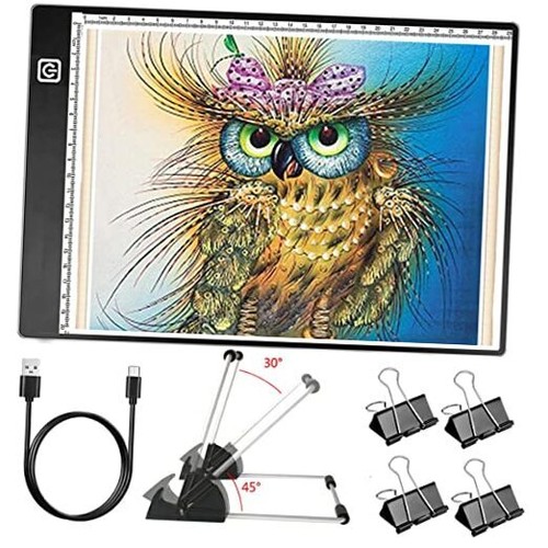 Portable A3 LED Tracing Light Box with Scale,Art Light Pad A3 LED light ...