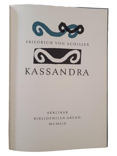 Schiller Kassandra Hardcover Romanzo Storico Mitologia | eBay