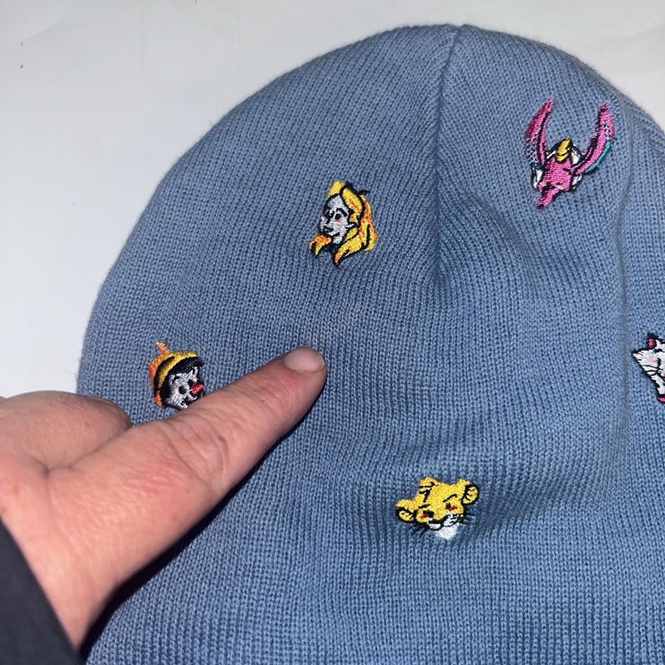 Lot of 2 Disney Parks Disney Classics Knit Beanie Peter Pan Simba Dumbo ...