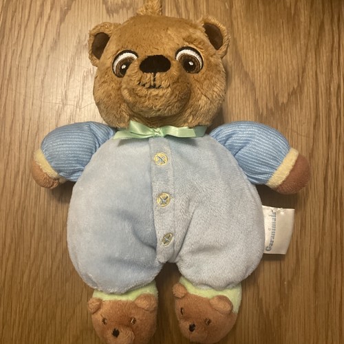 Garanimals Baby Toy Blue Brown Bear Rattle Plush 8 Inch Stuffed Plush ...
