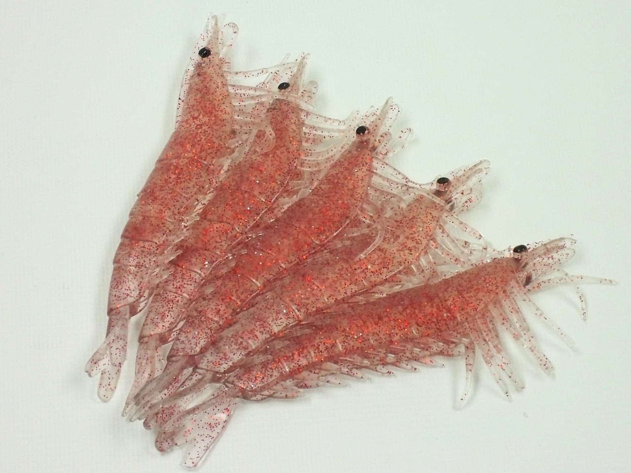 Almost Alive Lures Soft Plastic Artficial Shrimp Lures 6" Red Flake No ...