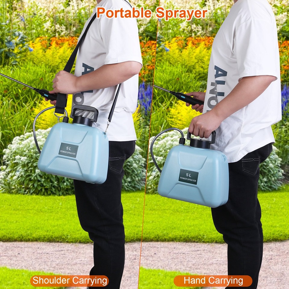 5L/1.3Gallon Electric Plant Sprayer Telescopic Rechargeable Garden ...