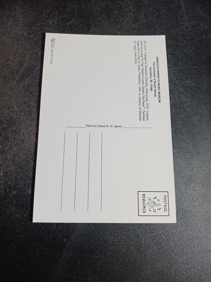 postcard Sgt Pepper Beatles Trumpet National Music Museum S Dakota ...