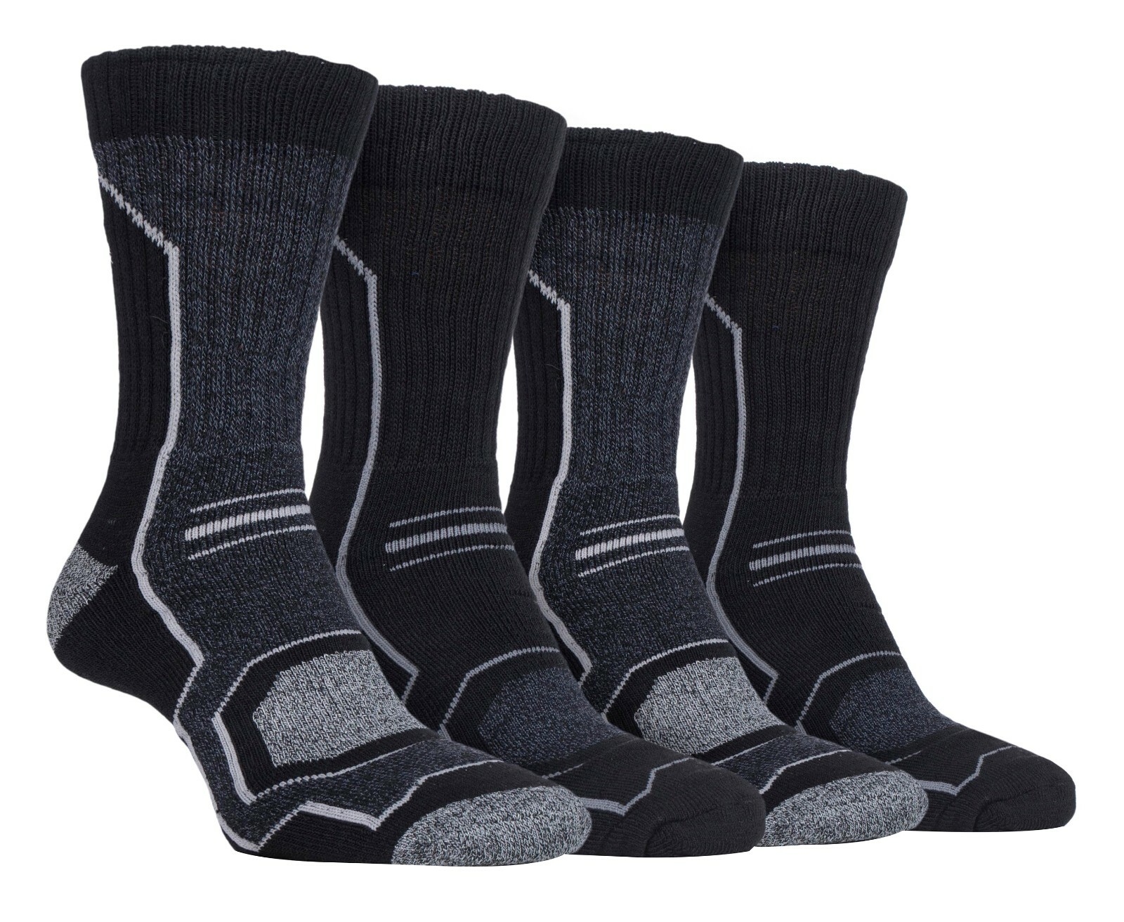 Storm Bloc 4 Pack Mens Anti Blister Padded Walking Boot Socks with Arch ...