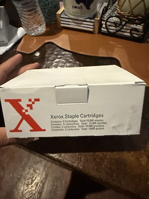 Genuine Xerox 108R00493 Stacker Staples Pack, 3 x 5,000 Staples 15,000 ...
