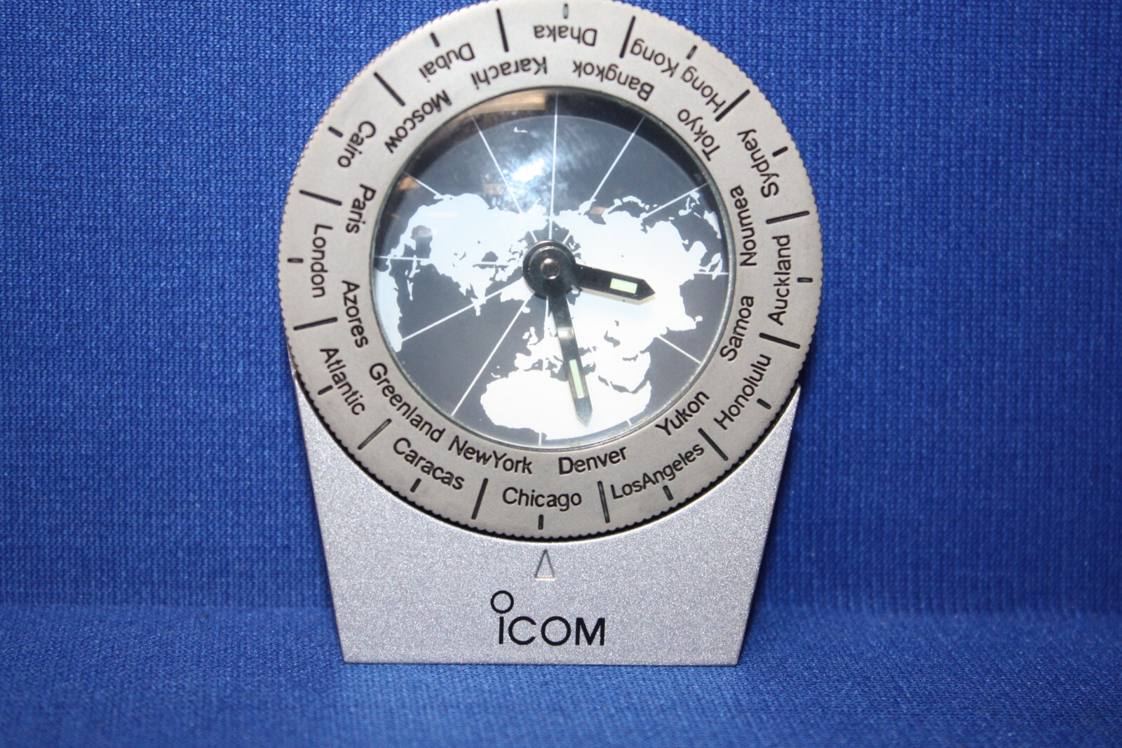 Icom World Time Desk Clock Metal with case | eBay