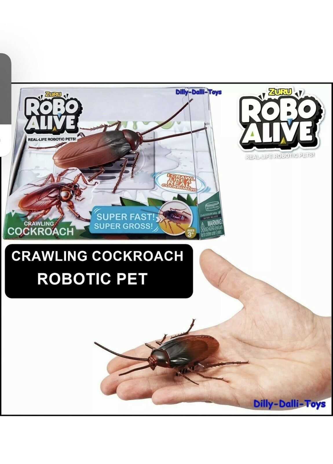 ZURU ROBO ALIVE CRAWLING COCKROACH - REAL LIFE ROBOTIC PETS *NEW* | eBay