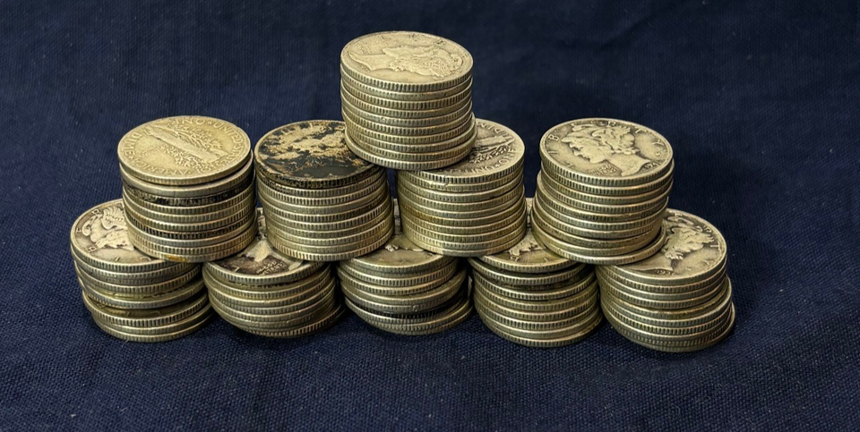 90% Silver Mercury Dime Rolls 100 Dimes $10 Face | eBay