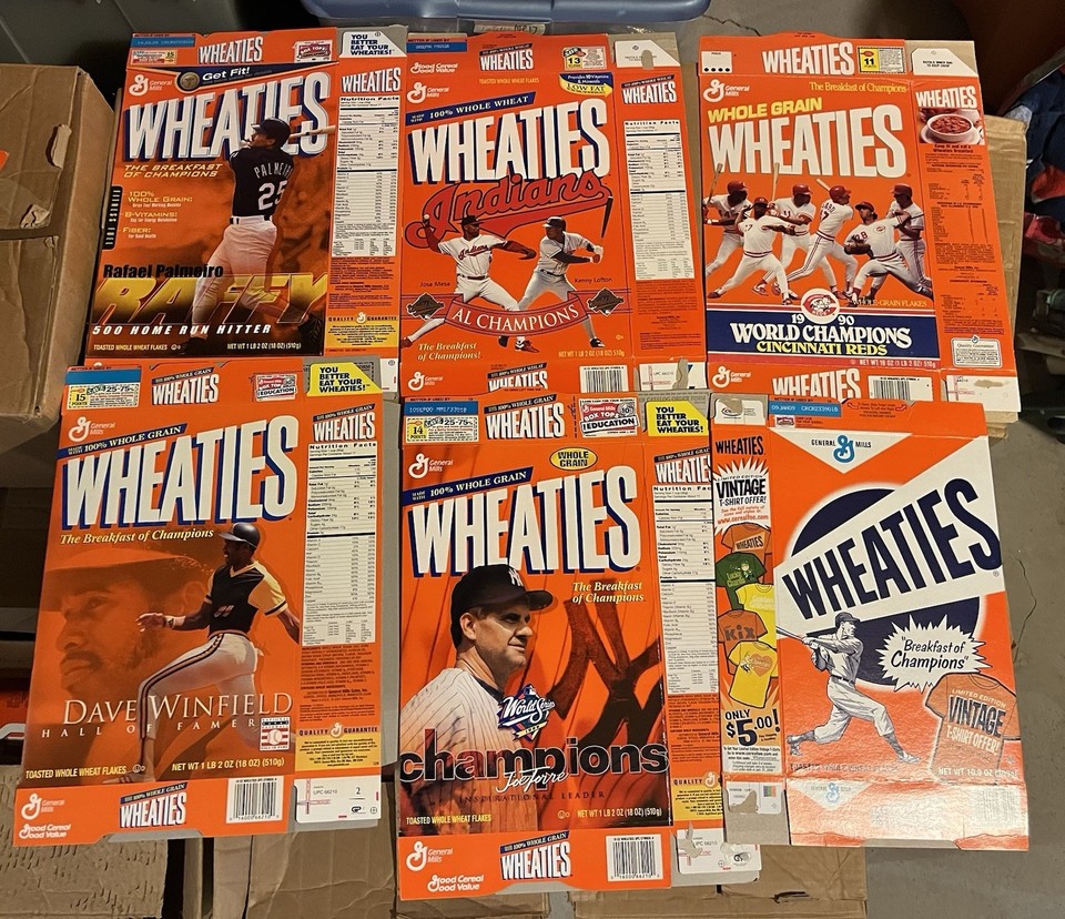 Cereal Boxes 50 Assorted Baseball Themed Wheaties | eBay