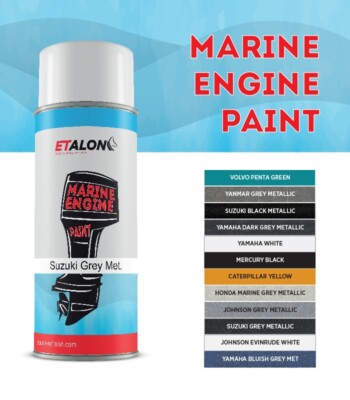 ETALON MARINE ENGINE PAINT YANMAR GY MET/SUZUKI BLACK MET/YAMAHA ...