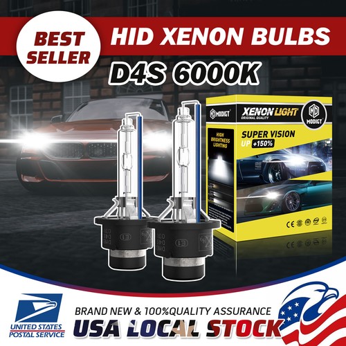 6000K D4S Xenon White HID Plug & Play for Low Beam Socket Light Bulbs ...