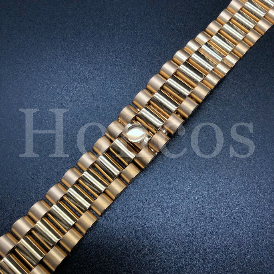 20MM GOLD PRESIDENT WATCH BAND FITS FOR 36MM ROLEX DAY DATE 1801 1802 ...