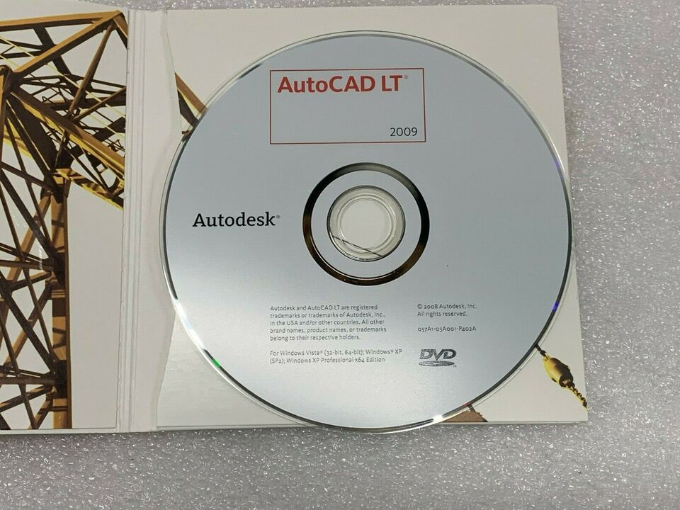 Autodesk AutoCAD LT 2009 English (DVD Only) **No Activation Codes, No ...