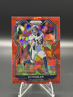 2020 Panini Prizm Rookies Prizm Red Ice KJ Hamler #315 Buffalo Bills ...
