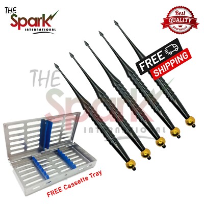 5 Pcs Sharpened Straight Spade Proximator PDL Dental Elevator ...