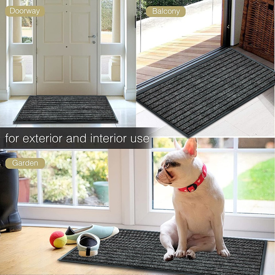 Non Slip Rubber Backed Door Mat Indoor Outdoor Hallway Runner Rug ...