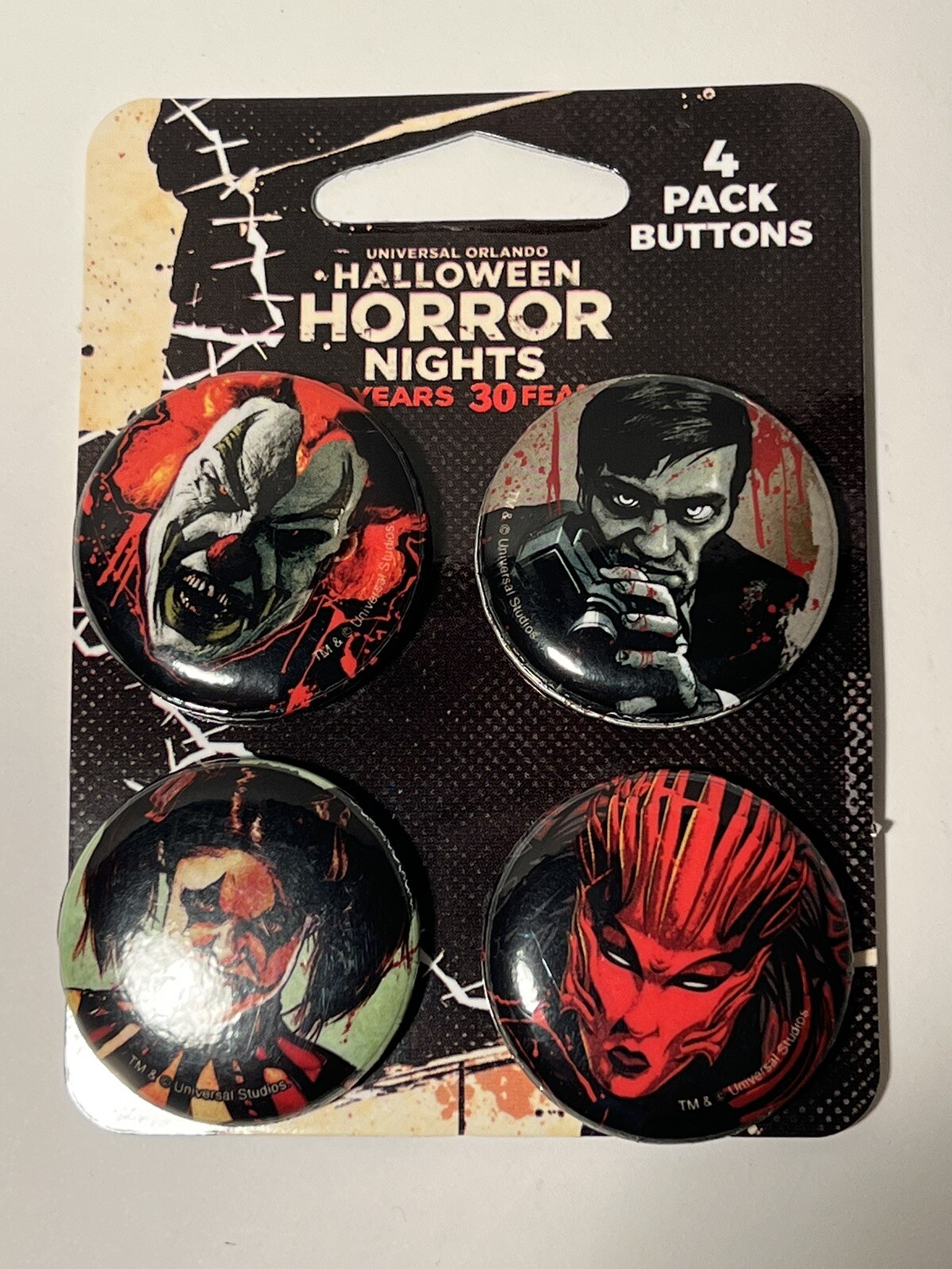Universal Orlando Halloween Horror Nights 30 Years 30 Fears 4 Pack ...